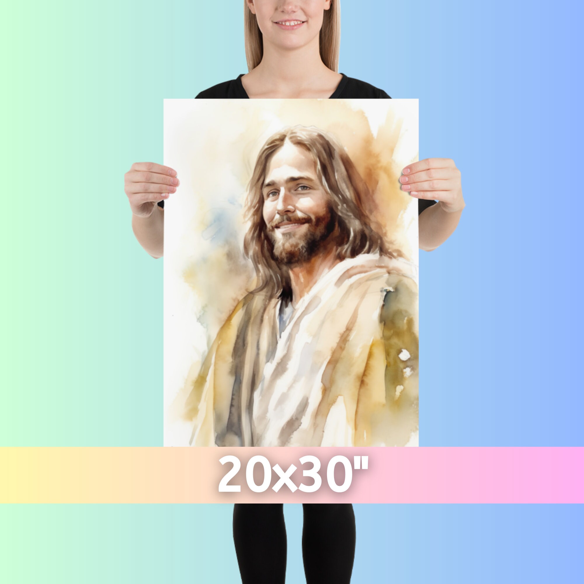 The Savior's Smile Jesus Watercolor Jesus Smiling Jesus Art Print Jesus ...