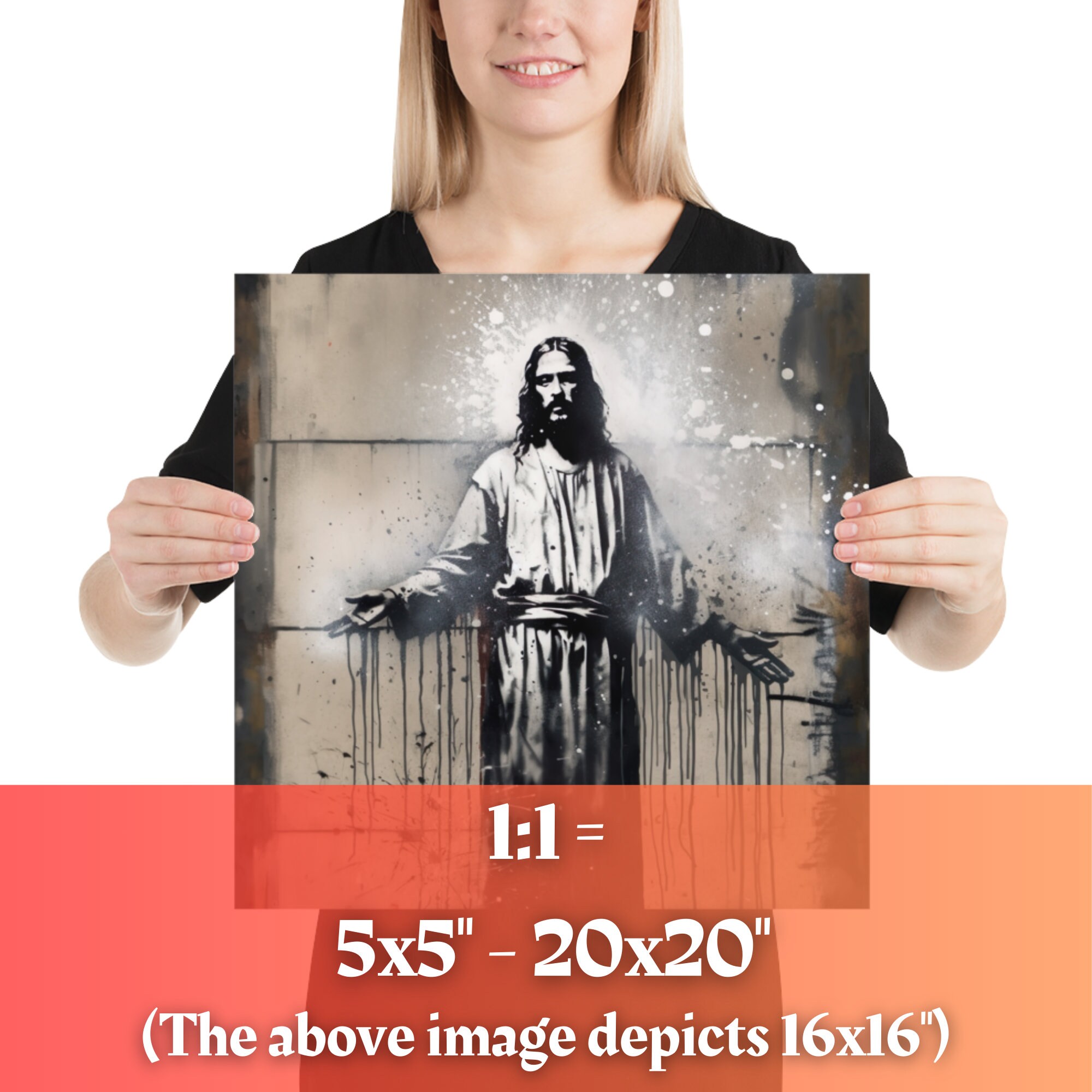 Printable Pop Art Jesus Poster Jesus Printable Art Banksy Art Style ...
