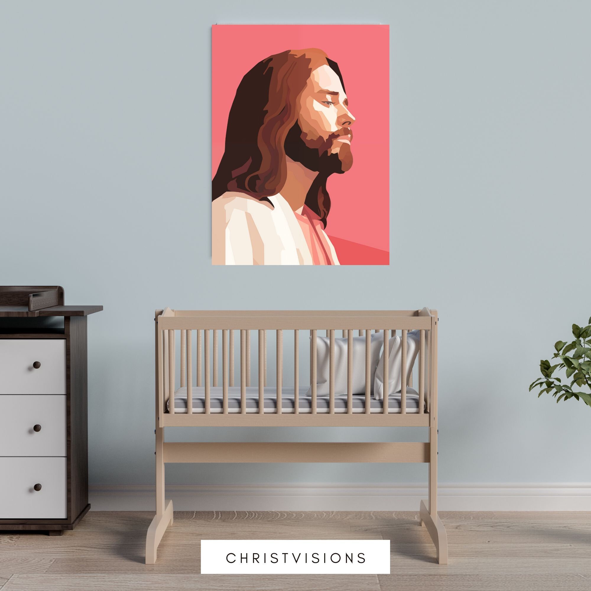 Retro 80s Pop Art Jesus Poster Printable Christian Poster Christian ...