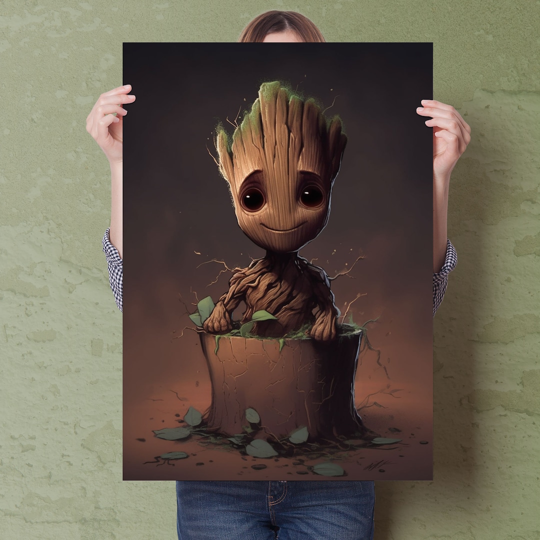 BABY GROOT, Fanart, Printable, Poster, Digital Download KUNST, Super ...