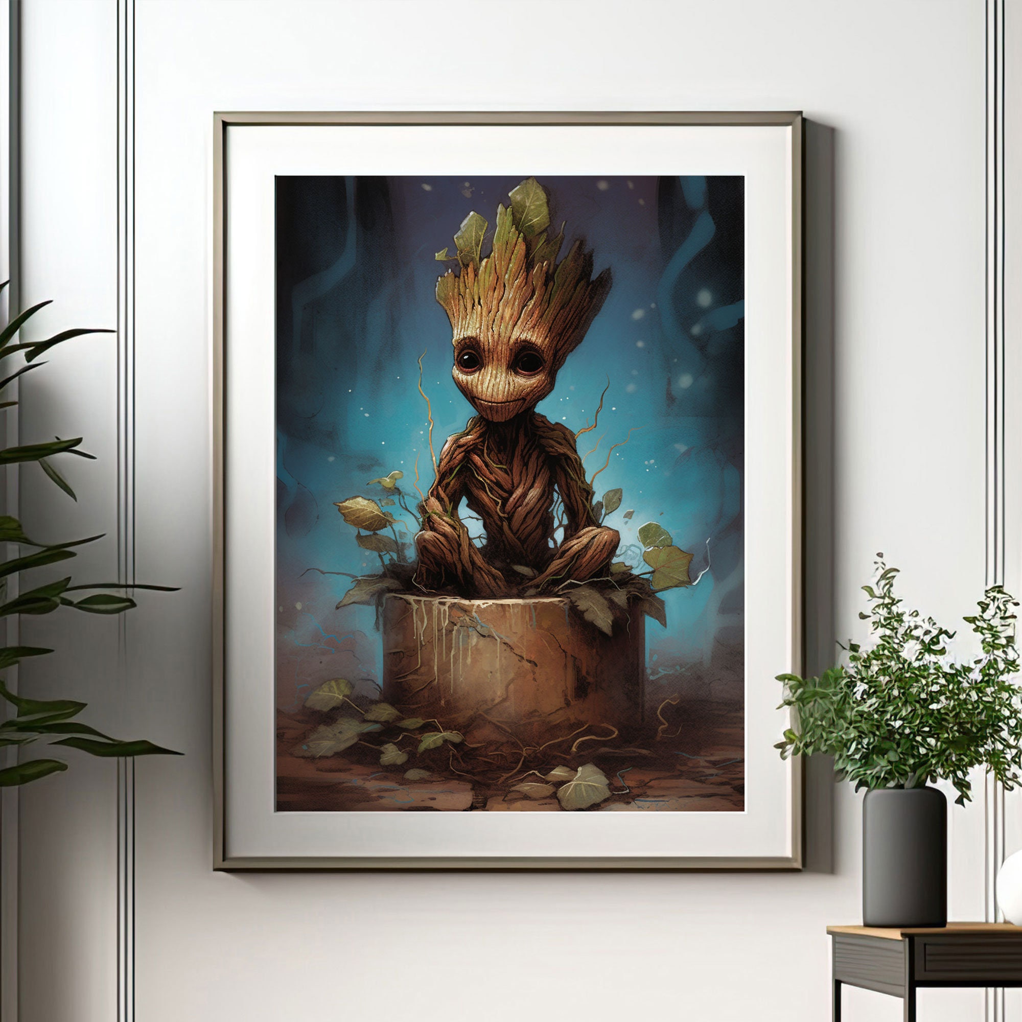 BABY GROOT, Fanart, Printable, Poster, Digital Download KUNST, Super ...