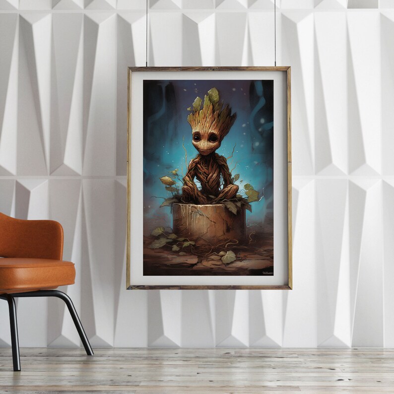 BABY GROOT, Fanart, Printable, Poster, Digital Download KUNST, Super ...