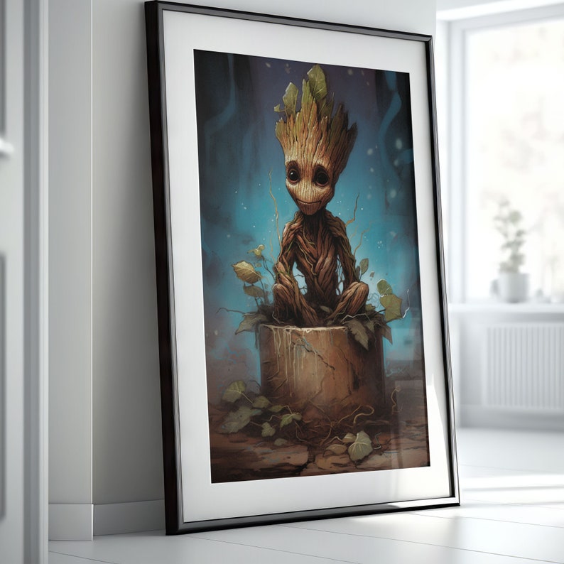 BABY GROOT, Fanart, Printable, Poster, Digital Download KUNST, Super ...