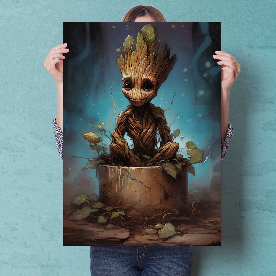 BABY GROOT, Fanart, Printable, Poster, Digital Download KUNST, Super ...
