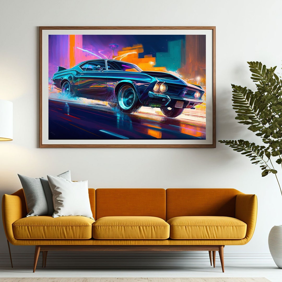 MUSCLE CAR, Printable, Wandkunst/poster, Digital Download, Sportscar ...
