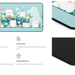 Kawaii Spring Day Desk Mat, Desk Mat Cute, Pastel Mouse Pad Desk Mat ...