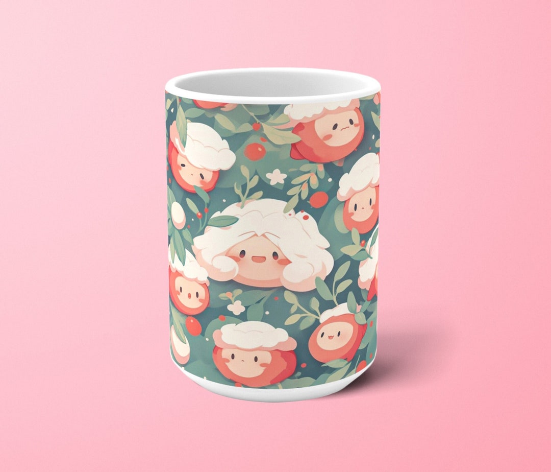 Kawaii Christmas Mug, Kawaii Chibi Mug, Cute Mug Aesthetic, Pastel ...