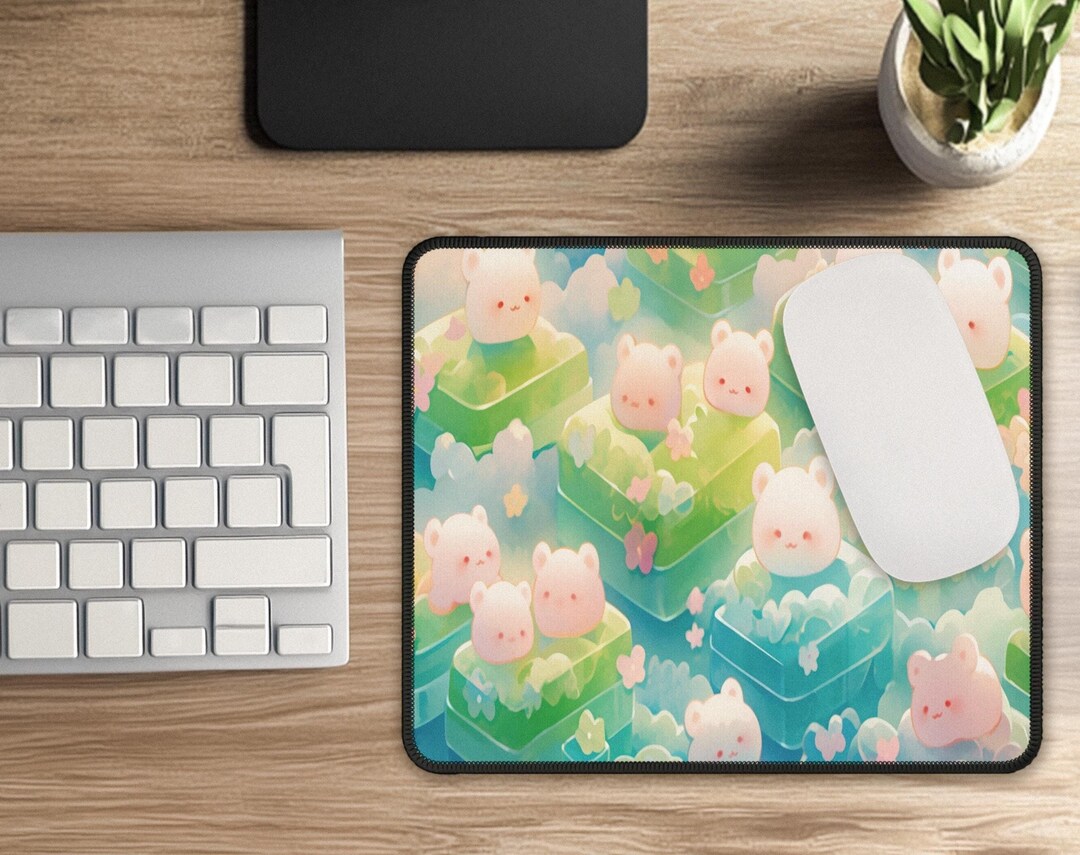 Kawaii Little Bears Mouse Pad 9" × 7", Cute Small Mouse Pad, Kawaii ...