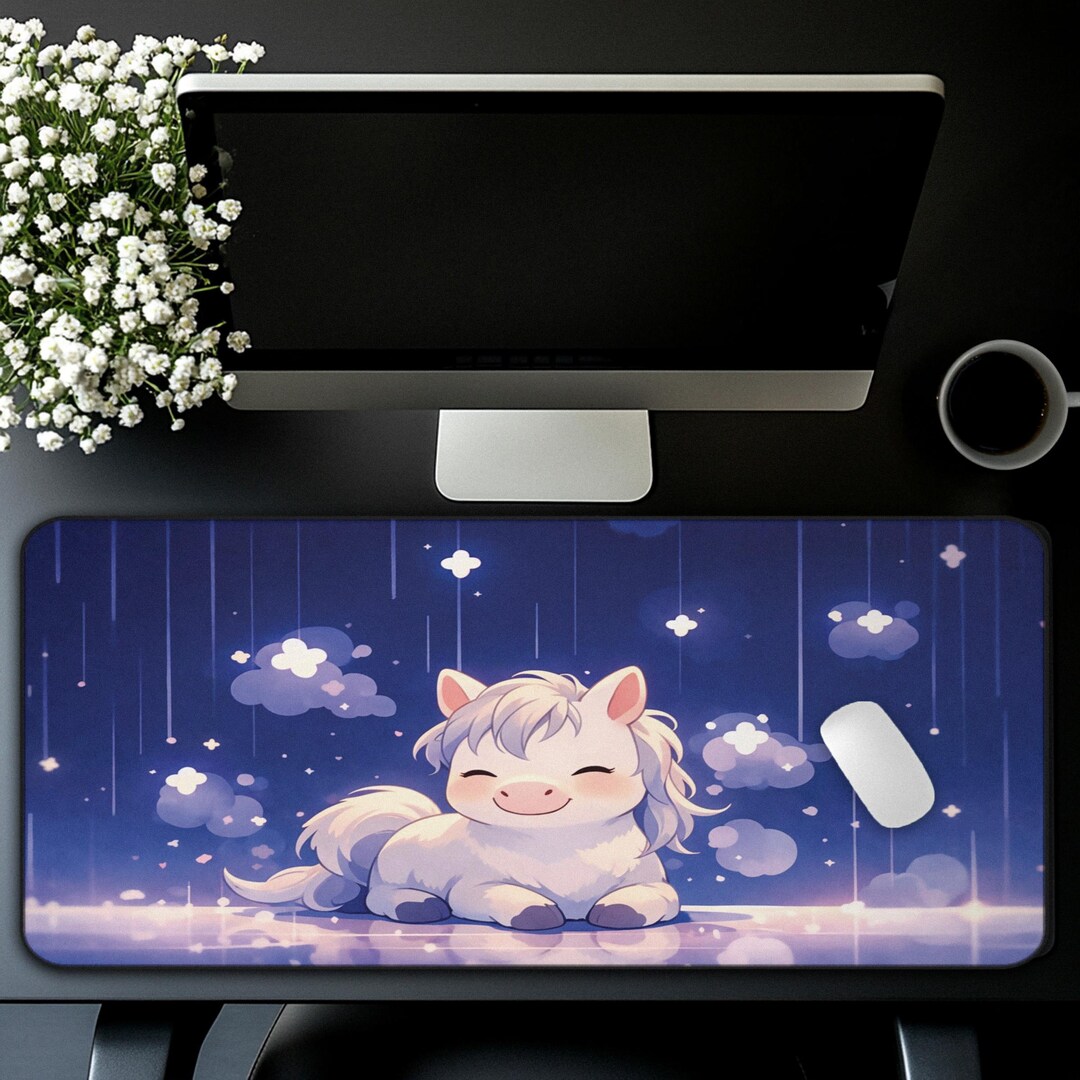 Kawaii Baby Horse Desk Mat, Cute Large Mouse Pad, Kawaii Non-slip ...