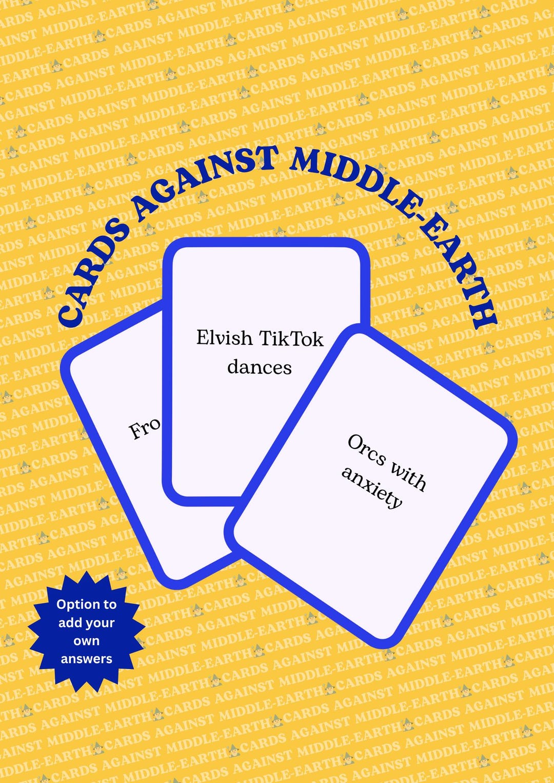 Cards Against Middle-earth – Hilarious Fantasy Party Game (printable ...