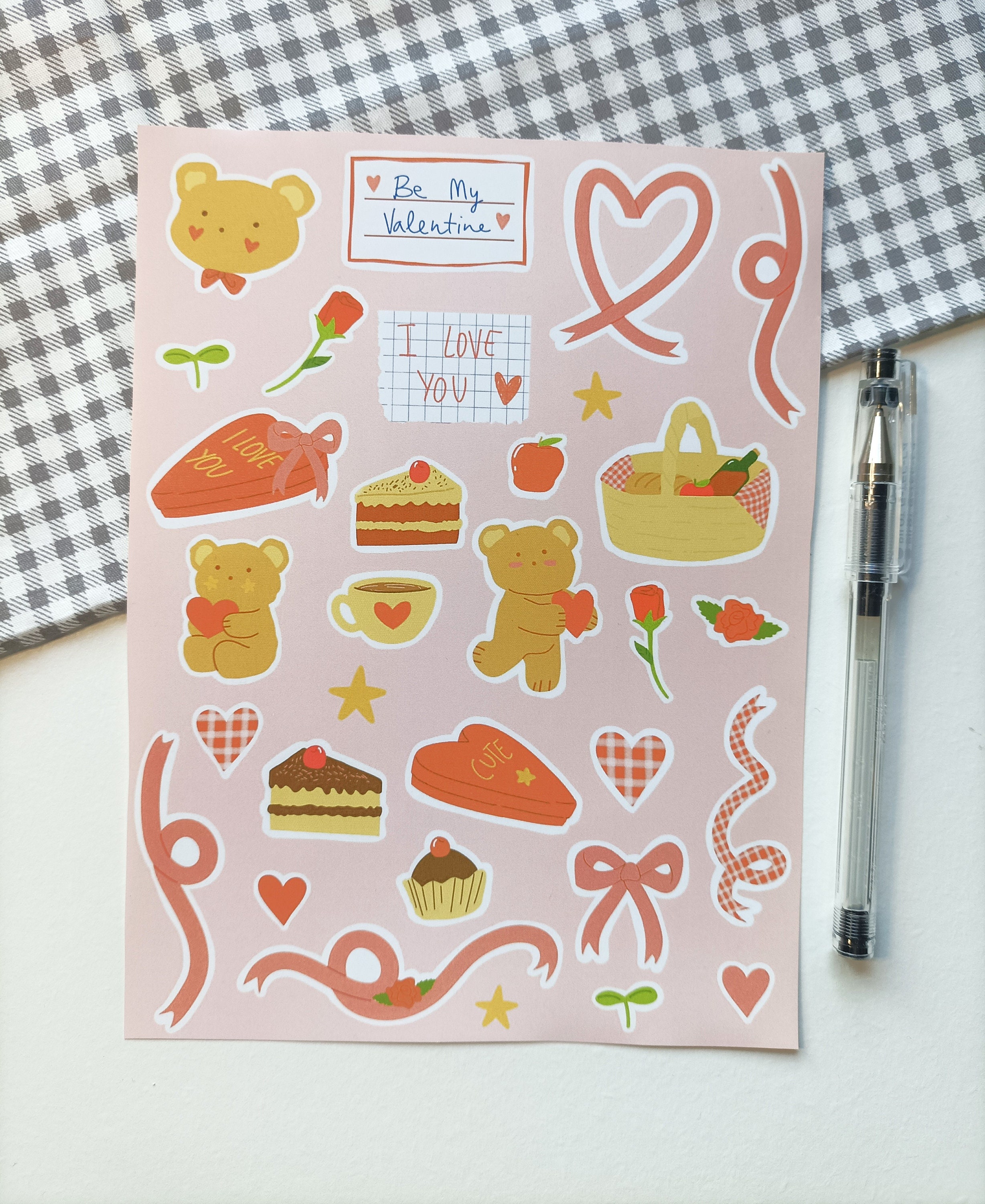 Valentine's Days Stickers, Printable (PNG and JPG), Cute Stickers - Etsy