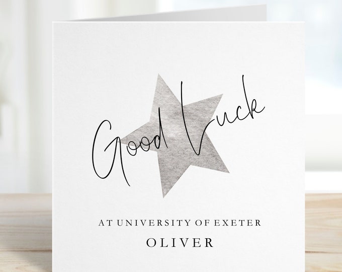 Personalised Good Luck University Card, Congratulations University Card ...