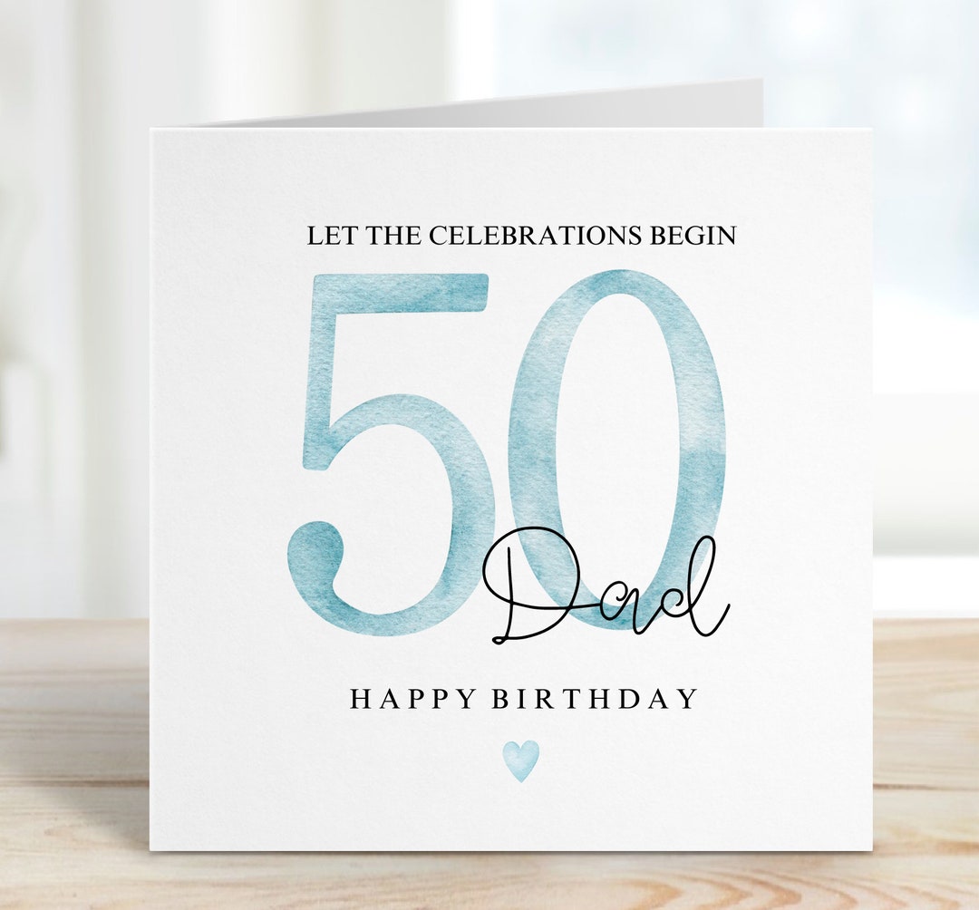 Dad 50th Birthday Card, Birthday Card for Dad, 50th Birthday Dad ...