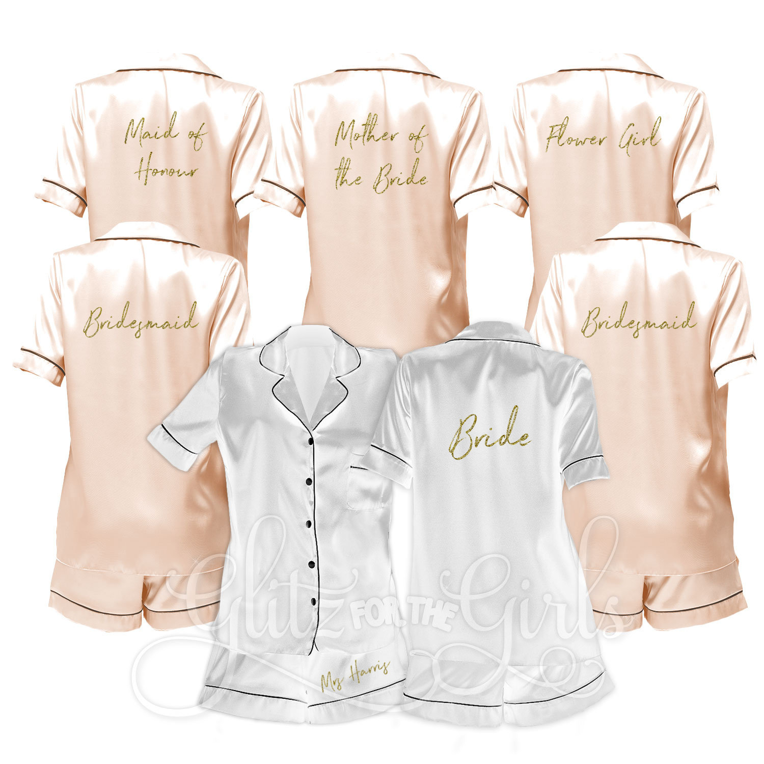 Personalised Pyjamas Bridal Party Gift Wedding Pyjamas - Etsy UK