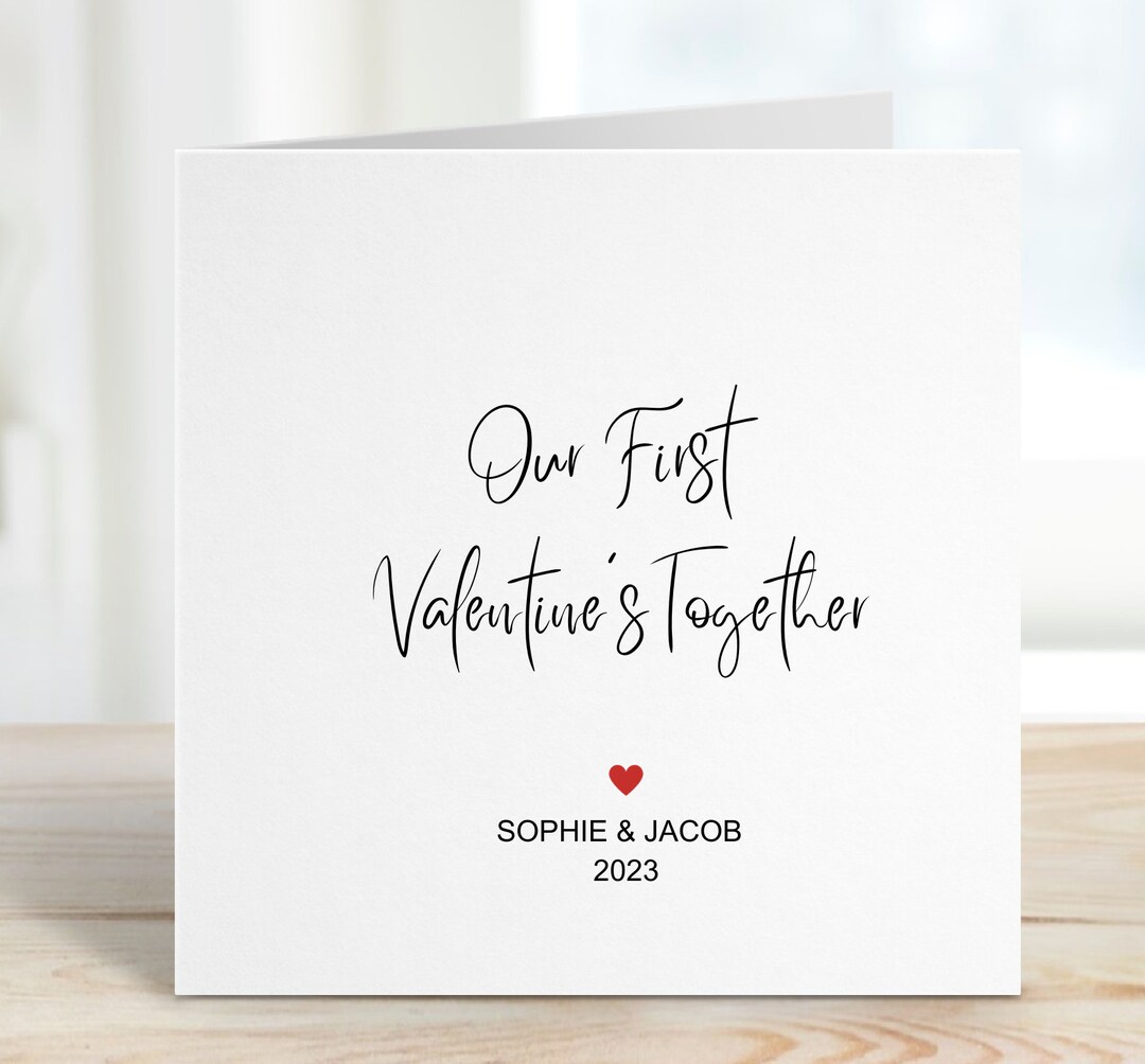 Personalised First Valentines Day Card, Happy First Valentines Day Card ...