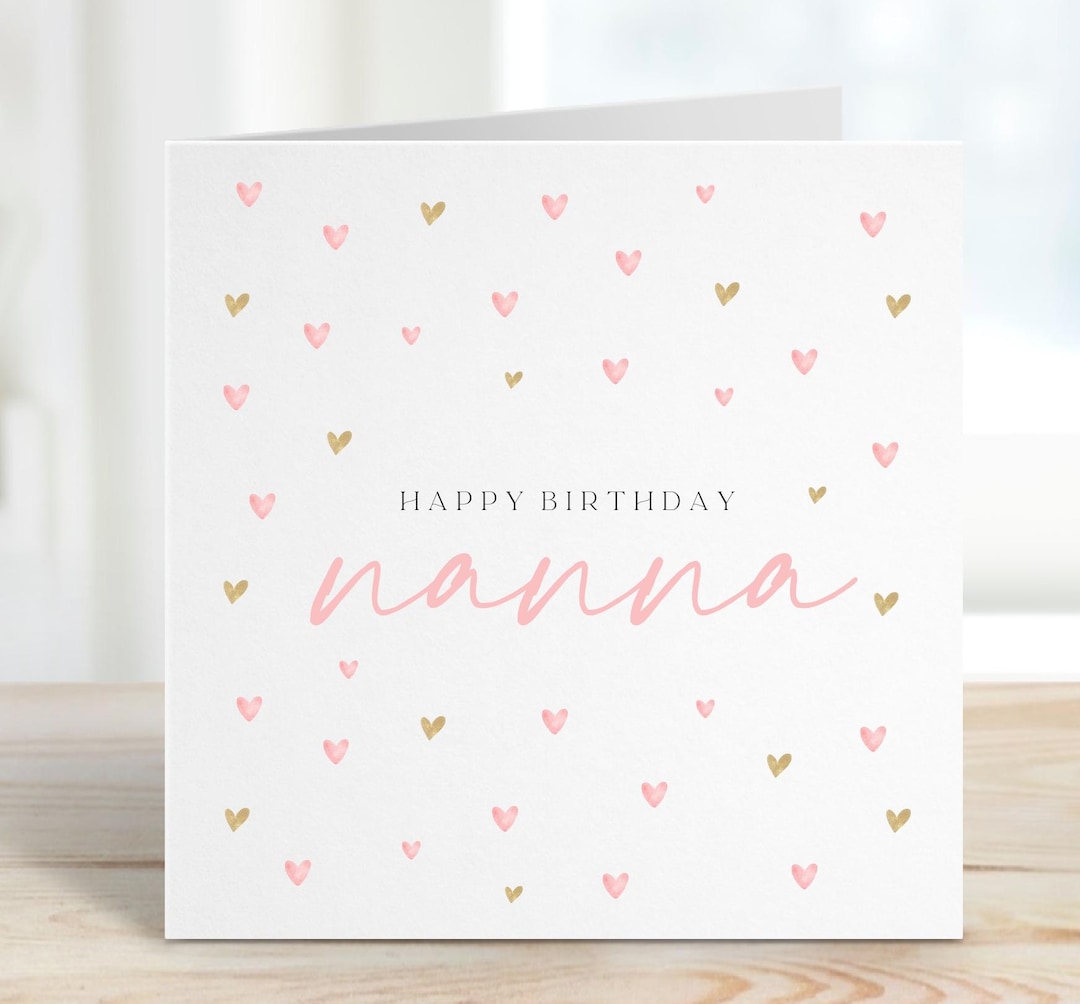Birthday Card for Nanna, Happy Birthday to Nanna, Nanna Birthday Card ...