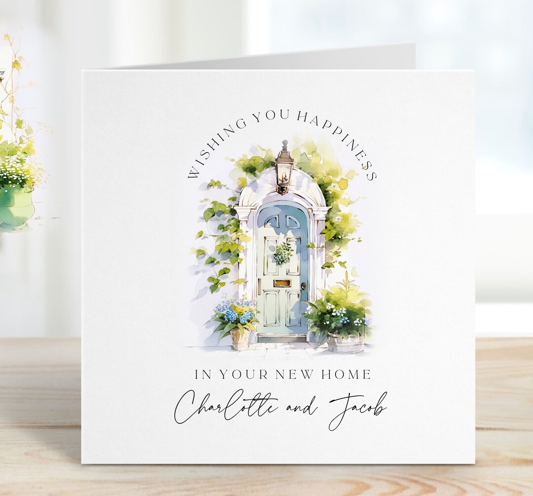 Personalised Happy New Home Card, Wishing You Happiness New Home, First ...