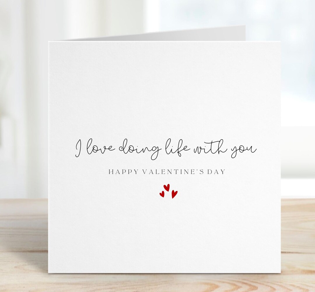 I Love Doing Life With You, Valentine's Card, Valentines, Boyfriend ...