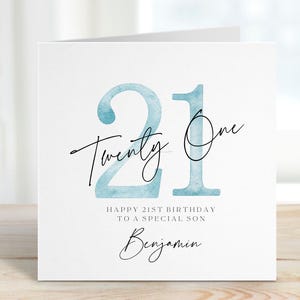 Happy 21st Birthday Card for Him, Male Birthday Card, 21st Birthday ...