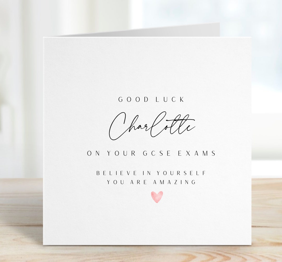 Good Luck in Your GCSE Exams Card, Exams Card, Believe in Yourself ...