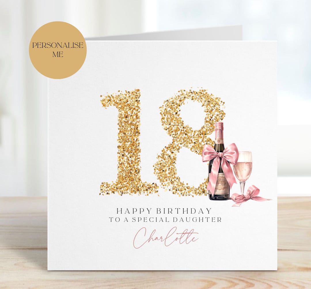 Personalised 18th Birthday Card, Daughter Granddaughter Sister Niece 18th Birthday, 18th ...
