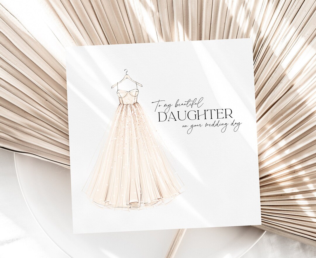 Daughter Wedding Day Card, Personalised Card for Daughter, Daughter ...