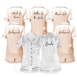 Personalised Pyjamas, Bridal Party Gift, Wedding Pyjamas, Bridesmaid ...