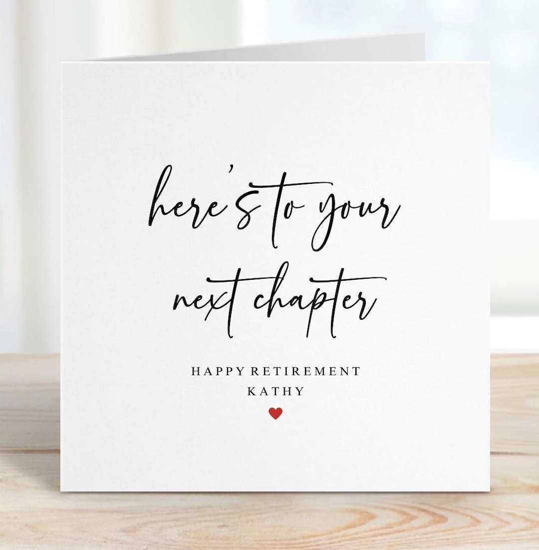 Personalised Retirement Card, Happy Retirement Card, Good Luck With ...