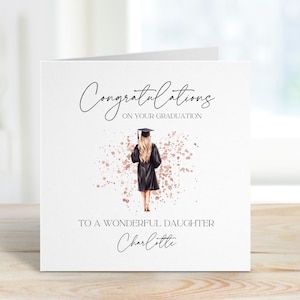 Personalised Graduation Card, Girl Graduation Card, Celebration Card ...
