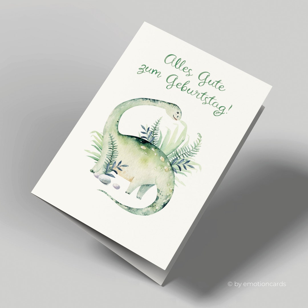 Congratulations Card Birthday Card Dinosaur Dinosaurs Happy Birthday ...