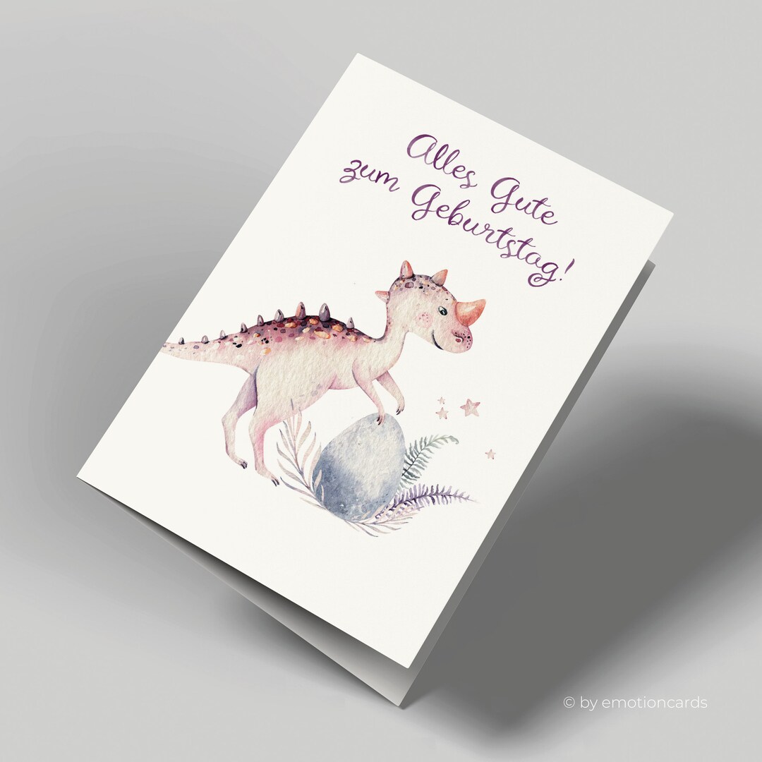 Greeting Card | Birthday Card | Dino | Dinosaur | Happy Birthday ...