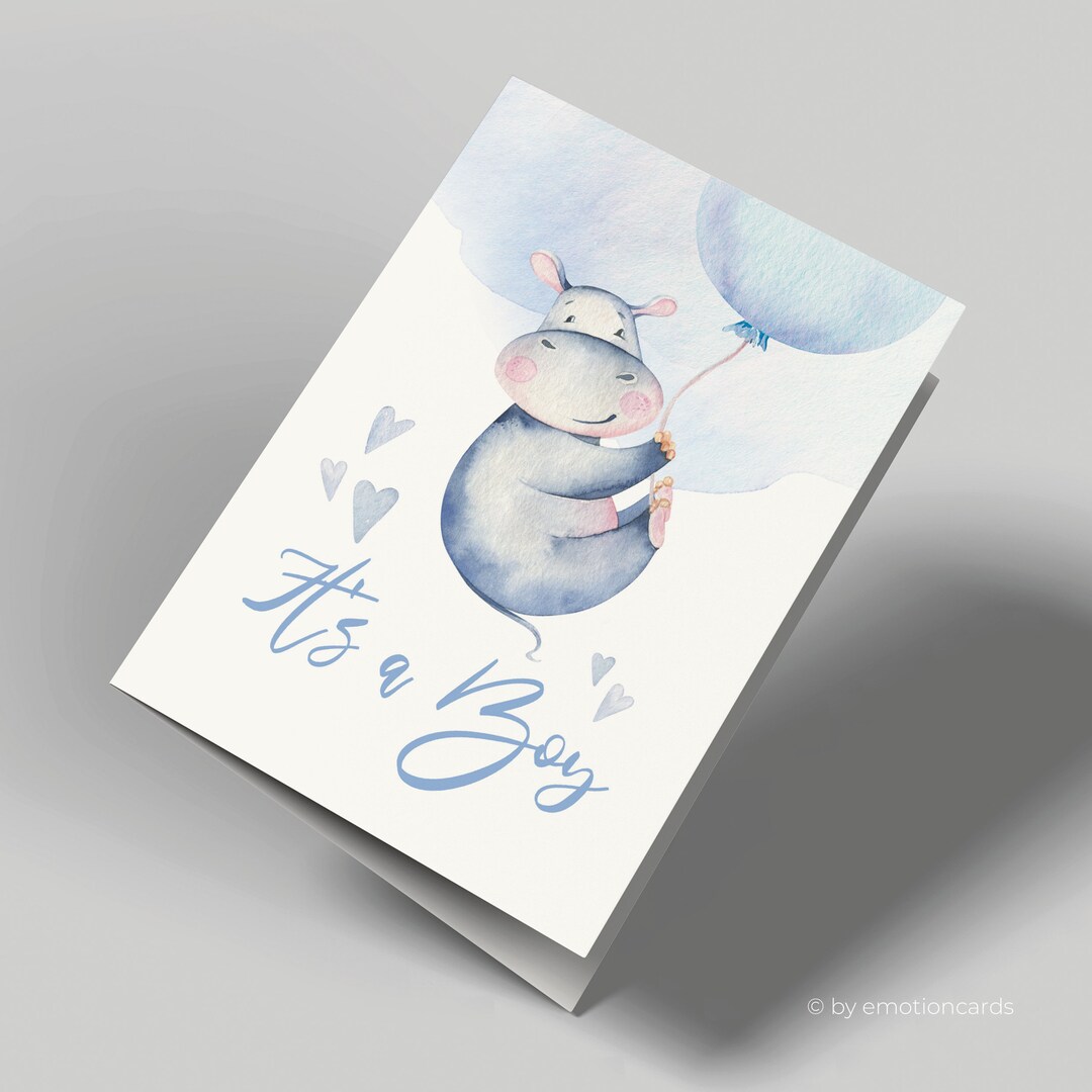 Congratulations Card Birth Card It's a Boy Happy - Etsy