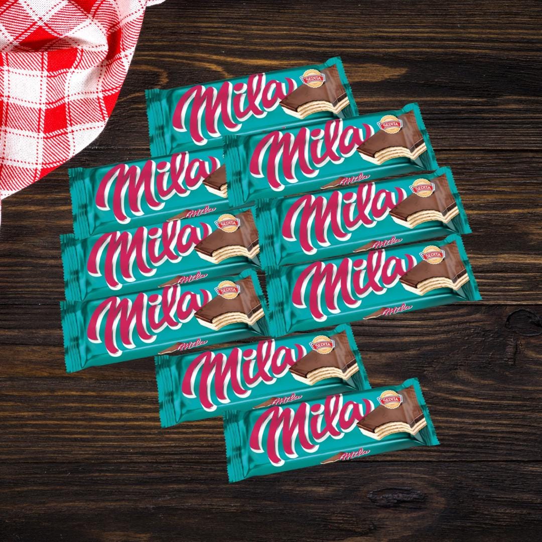 9 Pcs MILA Sedita 50g Original Czech Bohemia Filled Wafers ...