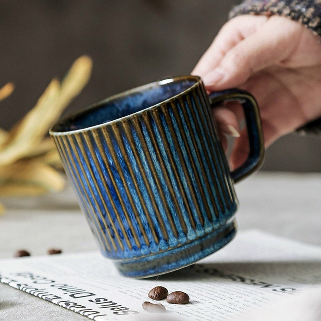 Ceramic Blue Vintage Vintage Teacup, Coffee Cup Mug, Sky Blue Antique ...