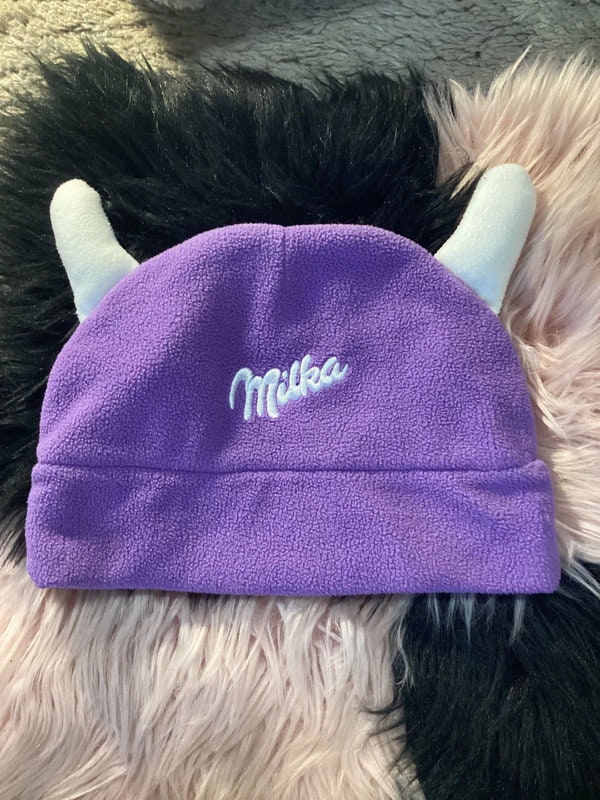Cap Milka, Milka Cow Hat Milka, Kid Milka Fleece Devil Horns Winter Hat ...