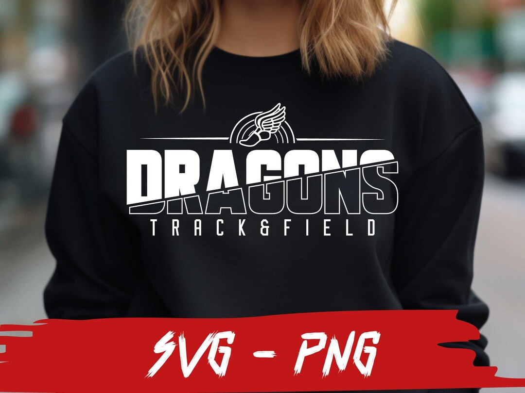 Dragons Track Team, Track and Field SVG and PNG File, Mascot Png File ...