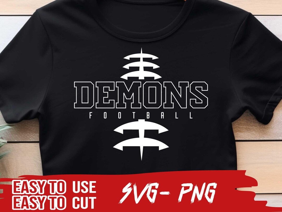 Demons Football Team, Football Svg File, School Team Svg, Mascot Svg ...