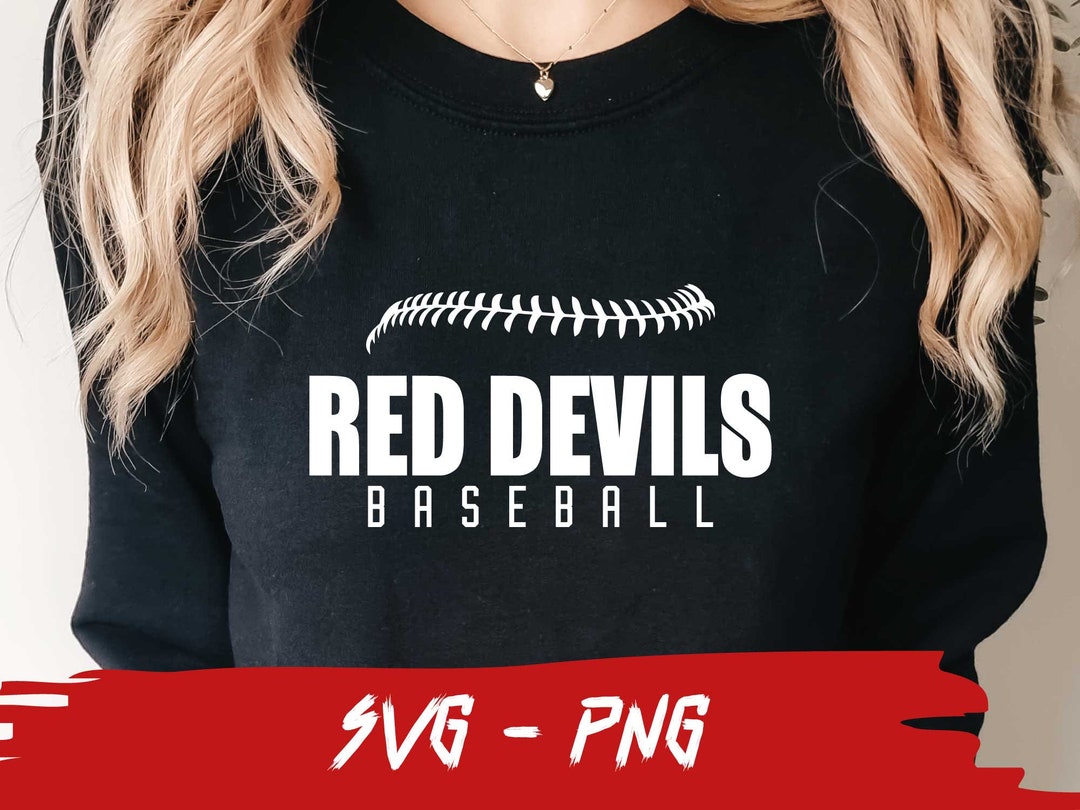 Red Devils Baseball, Red Devils Svg, Halfball Shirt, School Team Svg ...
