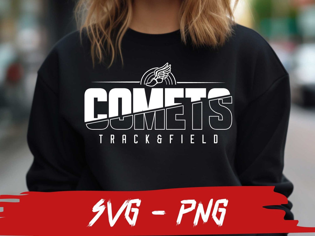 Comets Track and Field SVG and PNG File, Mascot Png File ,school Team ...