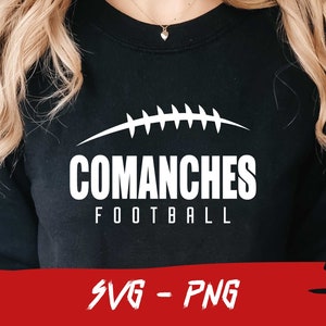 Comanches Football, Comanches Svg, Halfball Shirt, School Team Svg ...