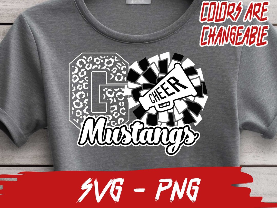 Mustangs Cheer Svg, Cheer Png, Mustangs Cheerleader, School Team Svg ...