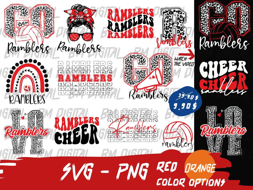 Ramblers Volleyball Svg, Ramblers Bundle, Ramblers School Team ...