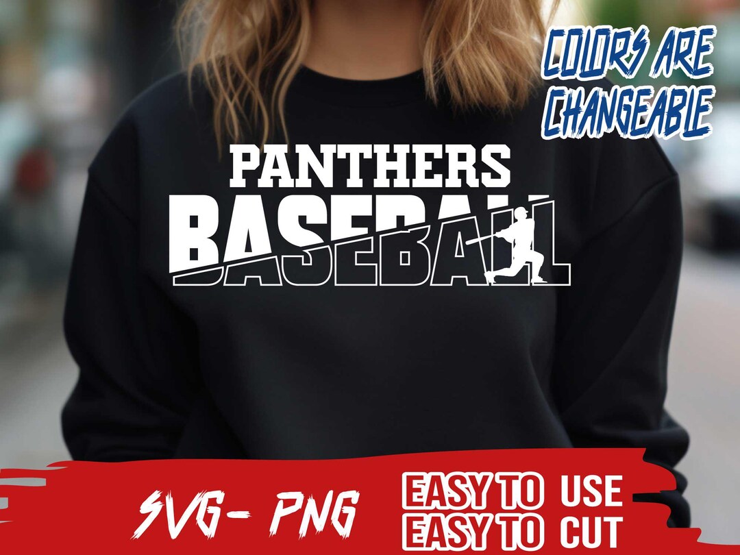 Panthers Baseball SVG and PNG Design, Mascot Png File, School Team Svg ...