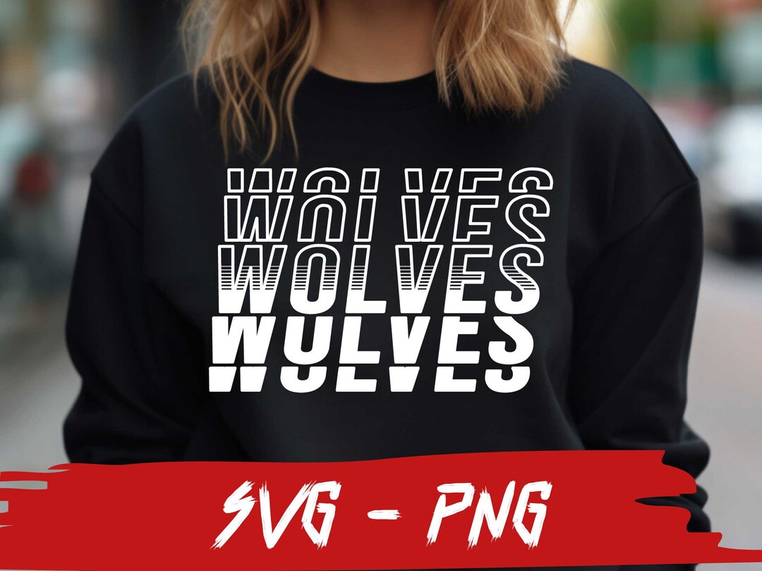 Wolves Mirror Shirt, Svg and Png File, School Team Svg, , Mascot Svg ...