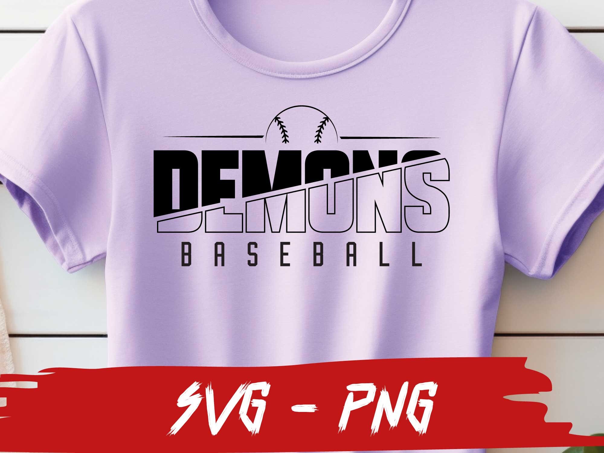 Demons Baseball SVG and PNG File, Mascot Png File ,school Team Svg ...