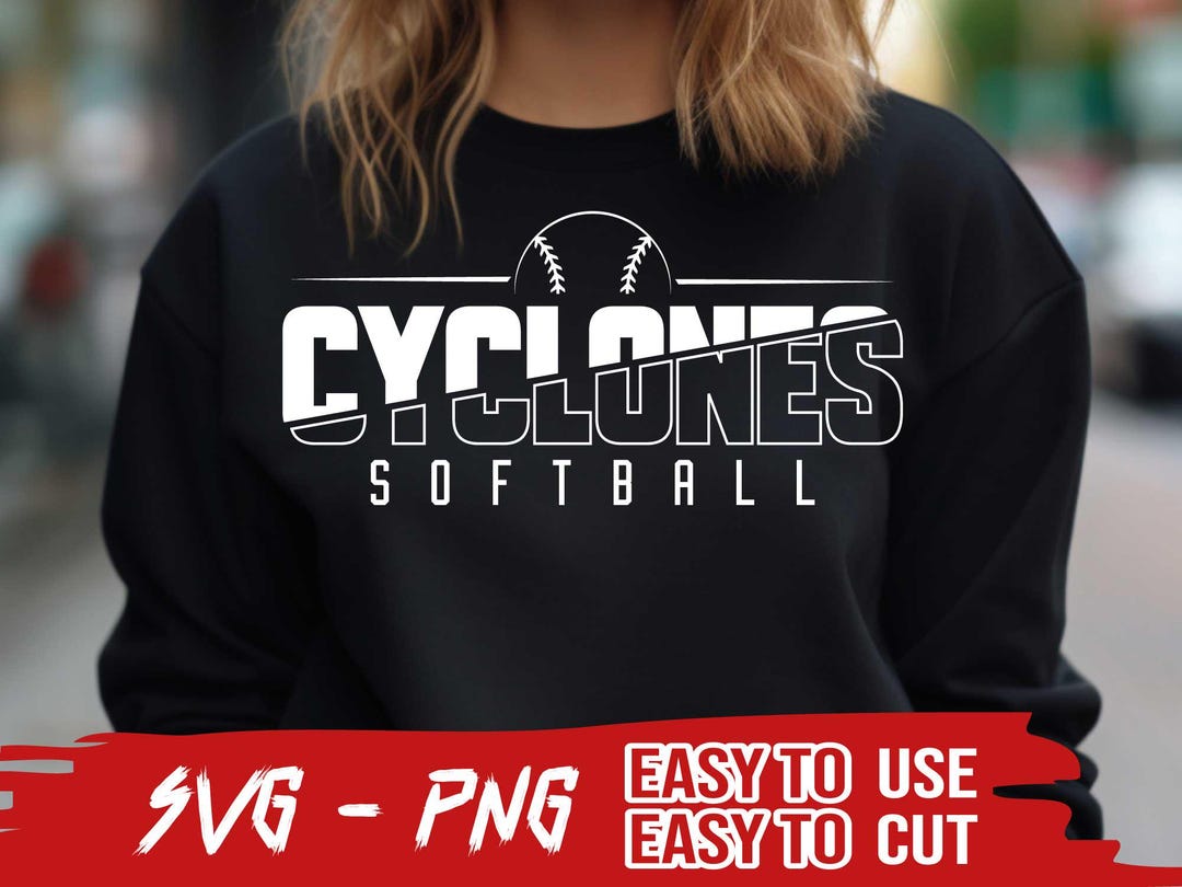 Cyclones Softball SVG and PNG File, Cyclones Mascot File, School Team ...