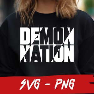 Demon Nation, SVG and PNG File, Demons Team , School Team, Mascot Svg ...