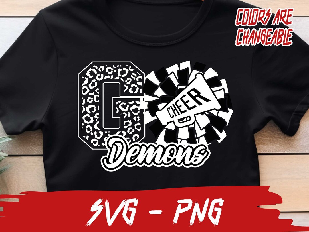 Demons Cheer Svg, Cheer Png, Demons Cheerleader, School Team Svg ...
