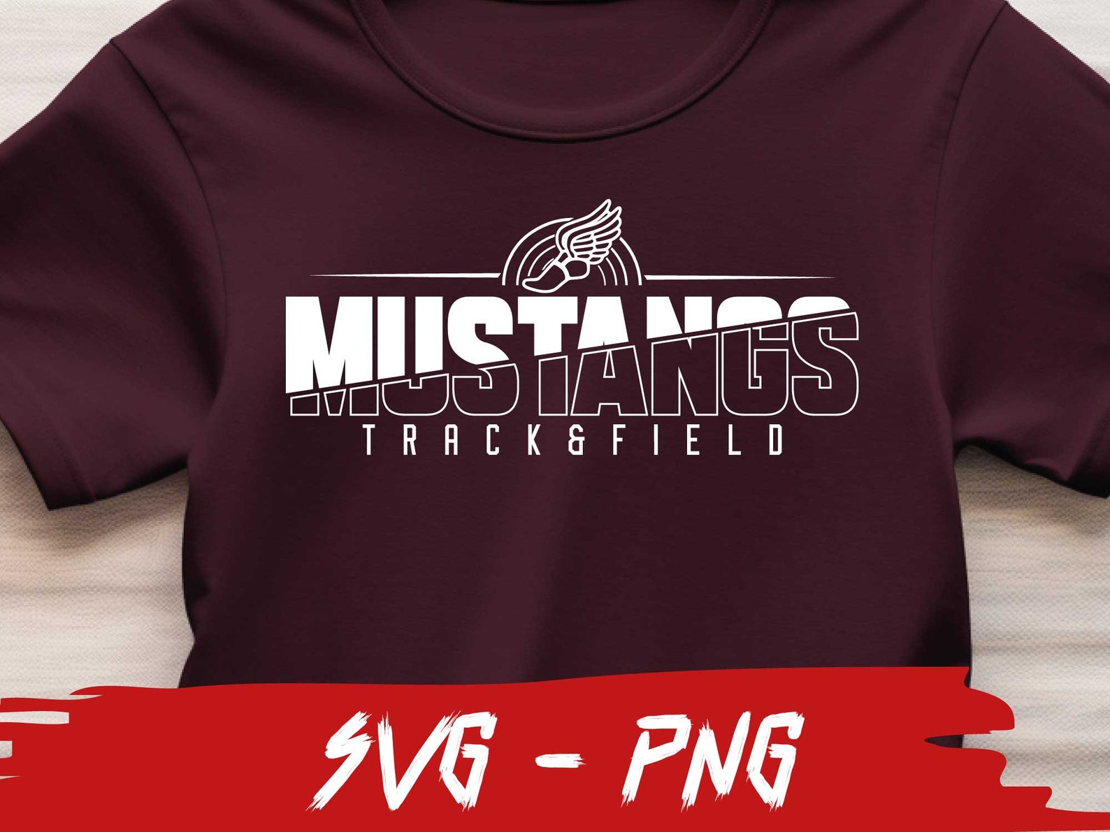 Mustangs Track and Field SVG and PNG File, Mascot Png File, School Team ...