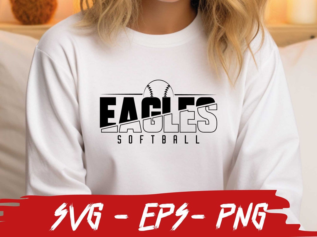 Eagles Softball SVG and PNG File, Eagles Mascot File, School Team Svg ...